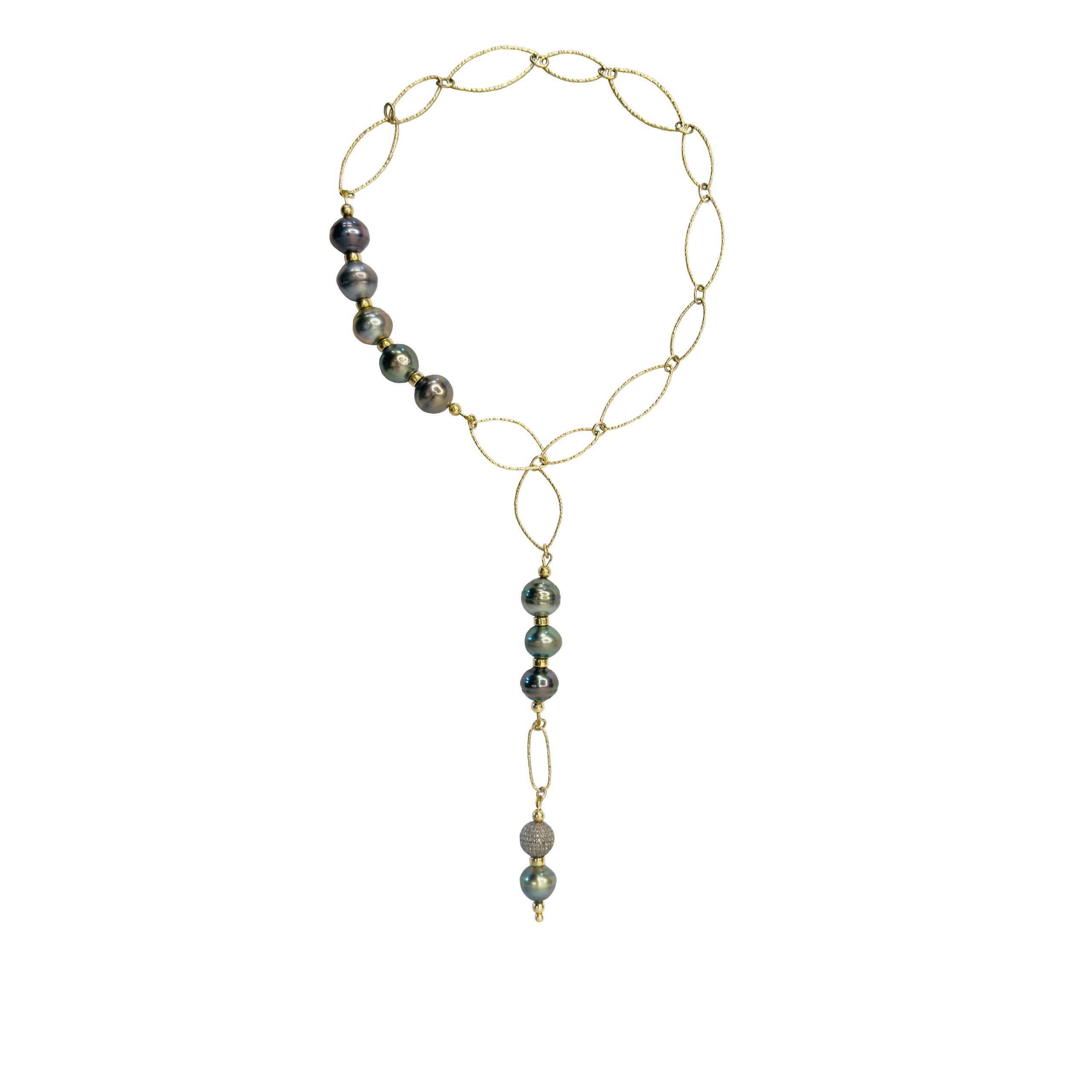 Tahitian Pearl Lariat - Mountain Gems Hand Crafted